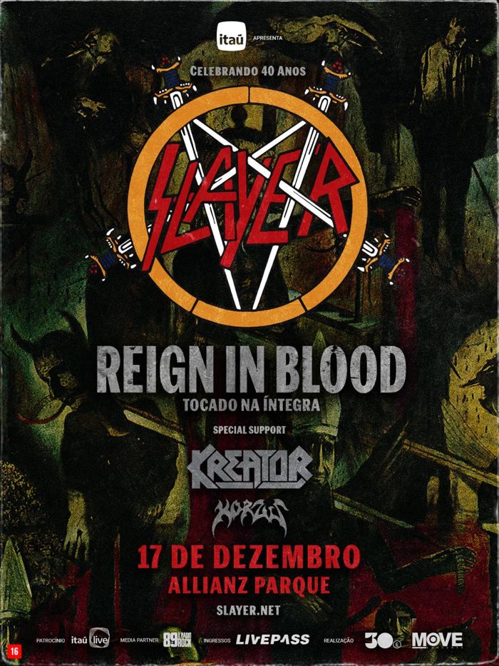 Slayer marca show com Kreator e Korzus em São Paulo com "Reign in Blood ...